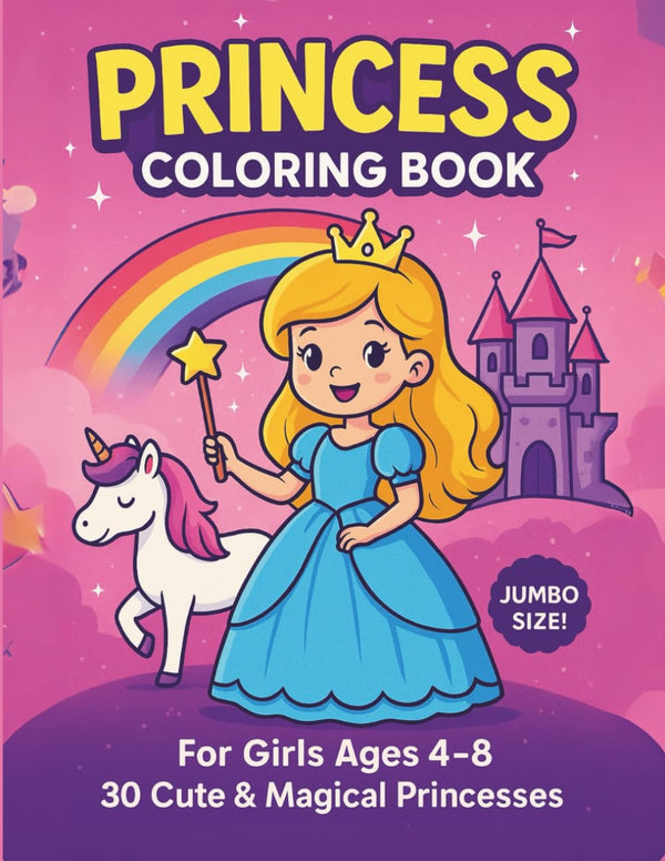 Princess Coloring Book: 30 Cute &Magical Princesses (Colorful Imaginat ...