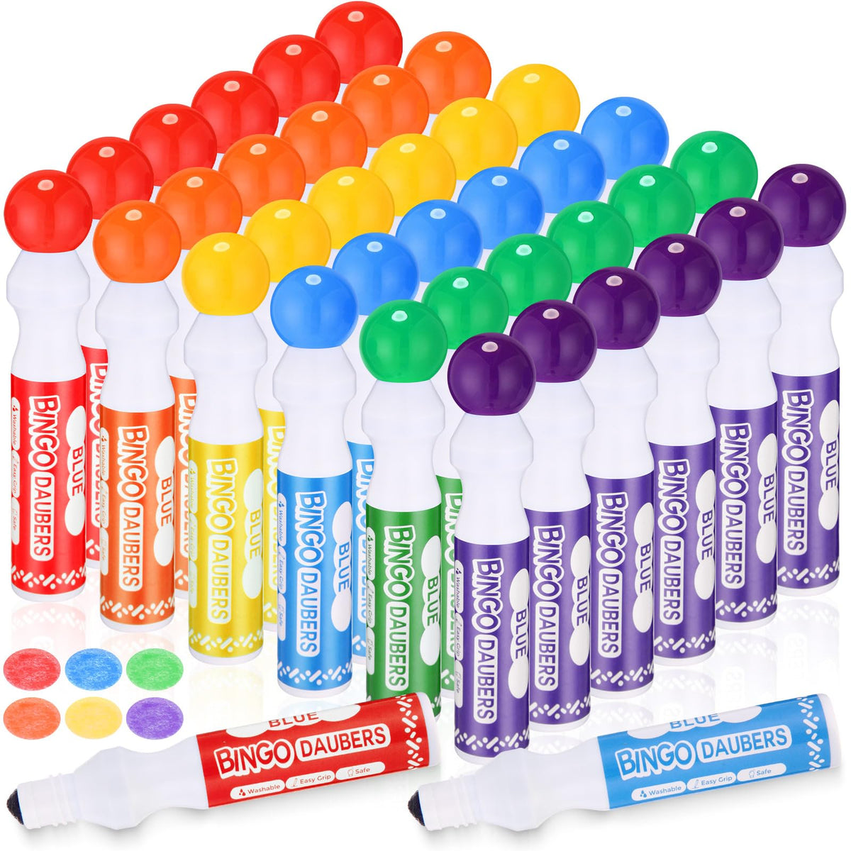 Crtiin 36 Pack Mixed Colors Set of Bingo Daubers Dot Markers Bingo Sup ...