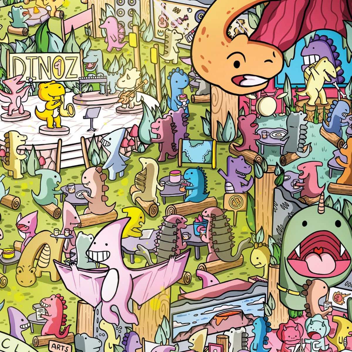 Cross & Glory - Jurassic Jive: A Night of Dino Jazz - 1000 Piece Jigsa ...
