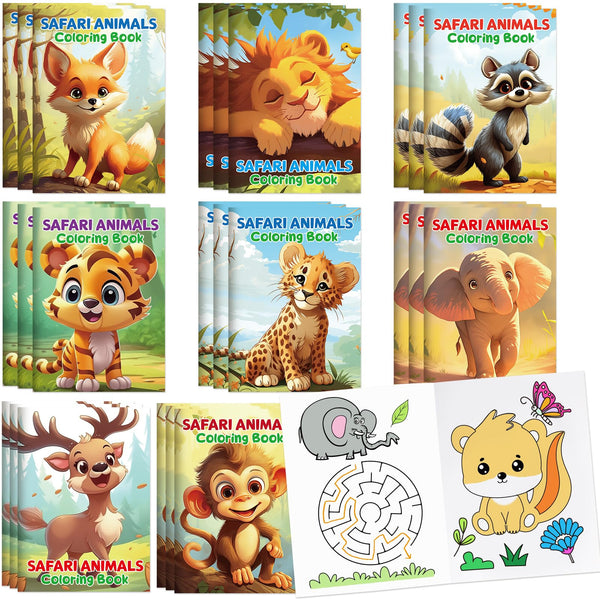 Treasure Cove Zoo Animals Mini Coloring Books for Kids Jungle Safari P ...