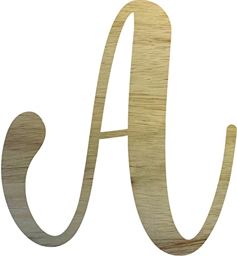 Wooden Letter 12" Blank A Cursive CASKING Cream Font – WoodArtSupply
