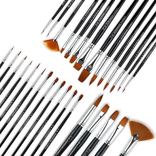 SCHPIRERR FARBEN The Ultimate Brush Bundle - 14 Mixed, 12 Detailed and 5 Big Brushes in One ...