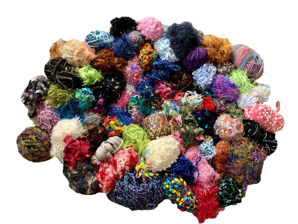 100 yrds 10 Colors Fiber for Embellishments Assorted Novelty Yarn, 10 ...