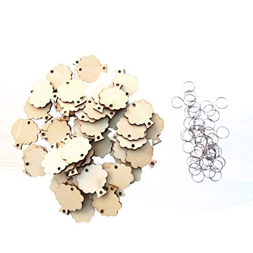 100pcs Piece Wooden Board Tags Craft Wood Slices Wedding Wood Tags Fam ...