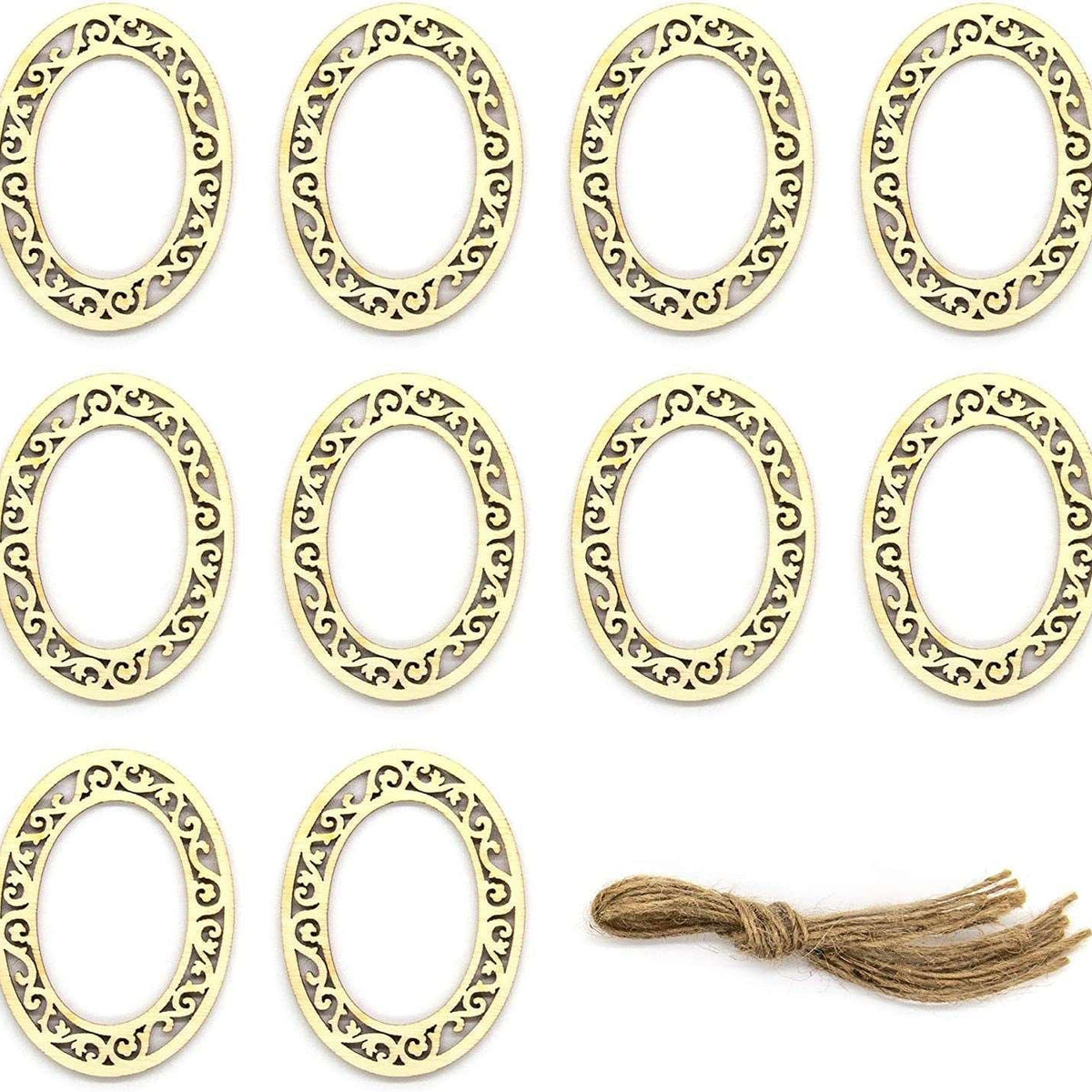 10 Pack 2.4''X1.8 Mini Unfinished Wooden Scrapbooking Picture Frames C ...
