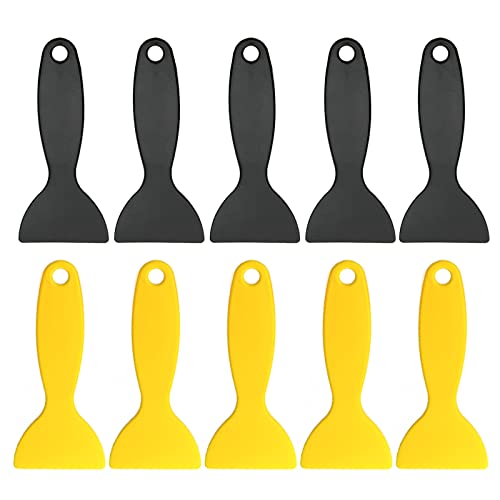10pcs Plastic Spatula Paint Scrapers, Flexible Resin Scraper Putty ...