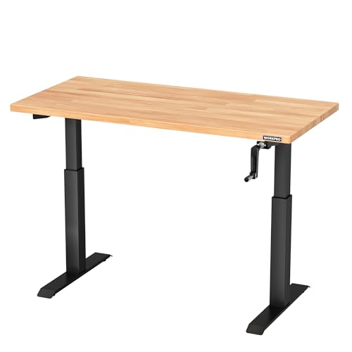 WORKPRO Adjustable Workbench with Crank Handle, 47.2" x 23.6" Rubber W ...