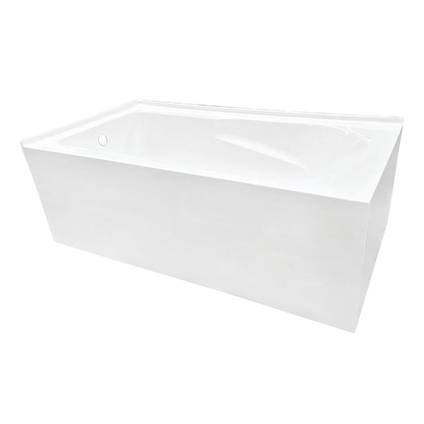 Aqua Eden VTAM6032L21TS 60-Inch Acrylic 2-Wall Corner Alcove Tub with ...