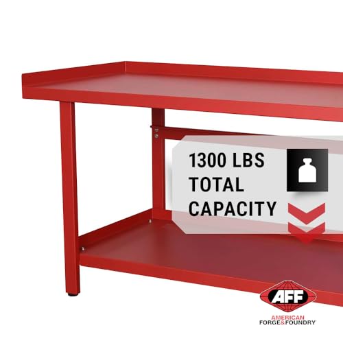 AFF 3996 Heavy-Duty Workbench, 72” x 31” x 36”, 1,300 lbs Capacity ...