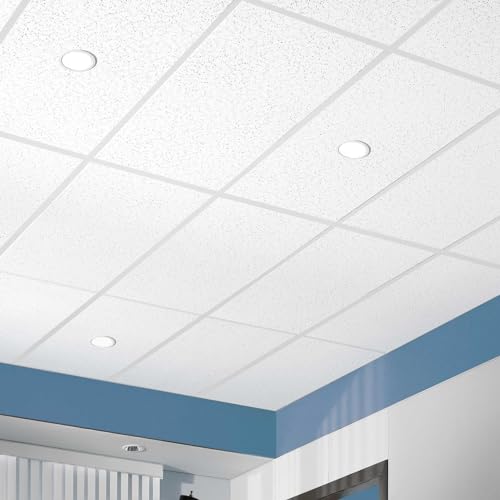 Armstrong Ceiling Tiles; 2x4 Ceiling Tiles - 12 pcs White Ceiling Tile – WoodArtSupply