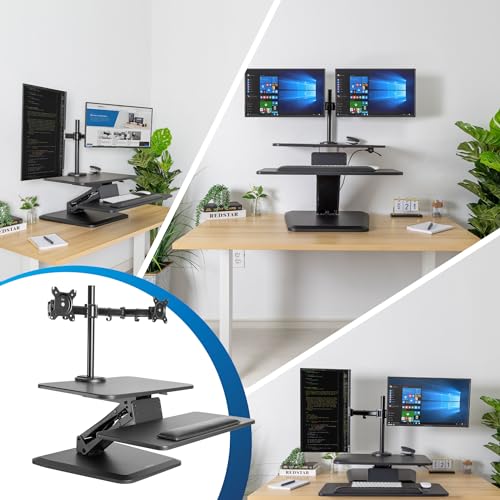 Mount-It! Standing Desk Converter, Stand Up Desk Riser with Dual Monit ...