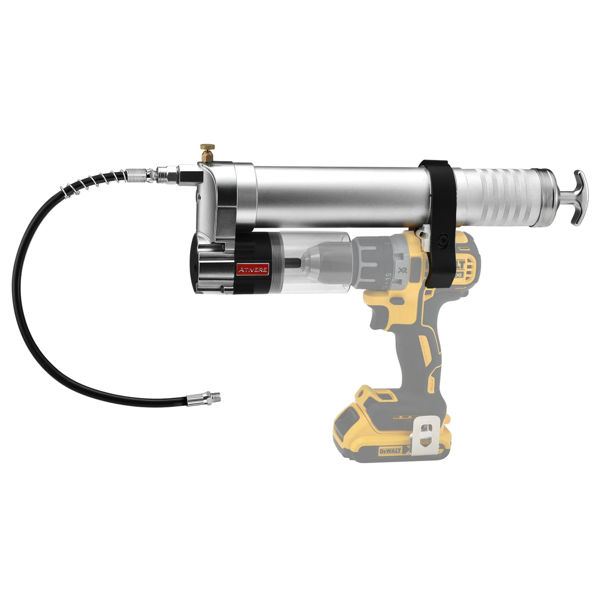 ATIVERE Electric Grease Gun Drill Adapter with 14 OZ Load, Locking Gre ...