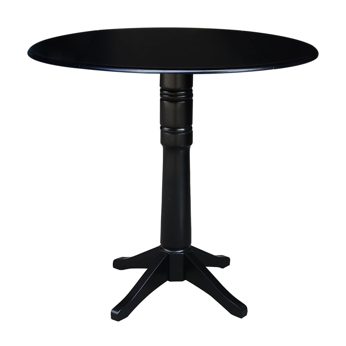 IC International Concepts 42" Round Dual Drop Leaf Pedestal, 42.3" H D ...