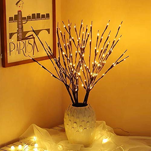 EAMBRITE 3PK Brown Lighted Twig Branches Pathway Light with 30" 60 LED ...