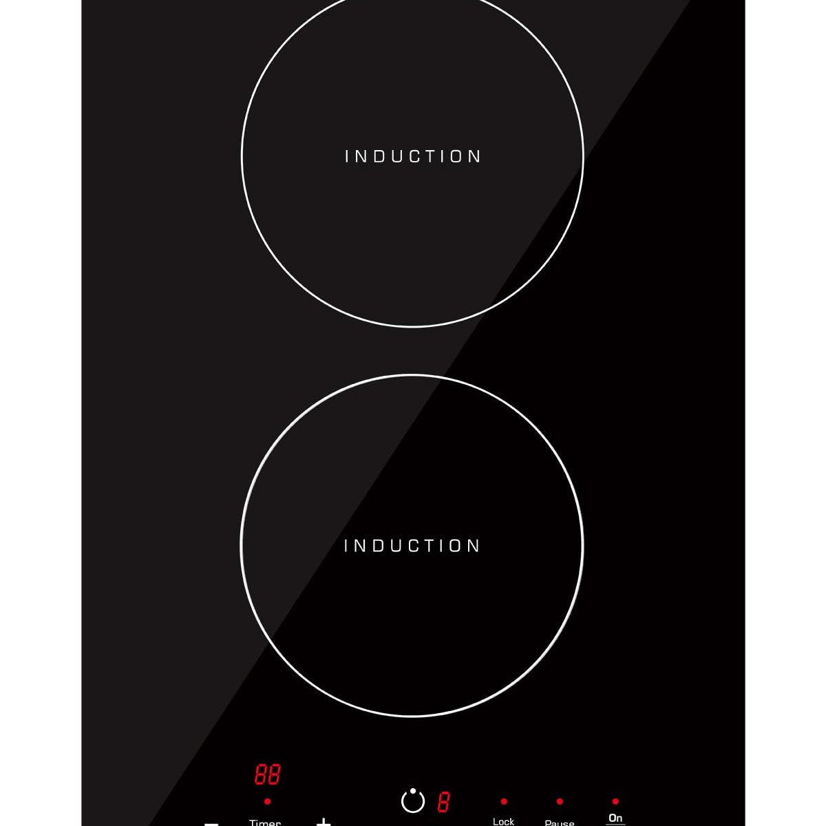 Empava Electric Stove Induction Cooktop Vertical with 2 Burners Vitro ...