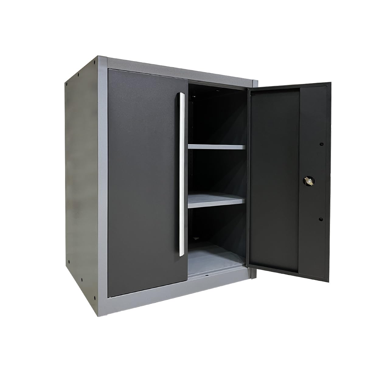 JZD Metal Tool Storage Cabinet with Lockable Doors and 2 Adjustable ...