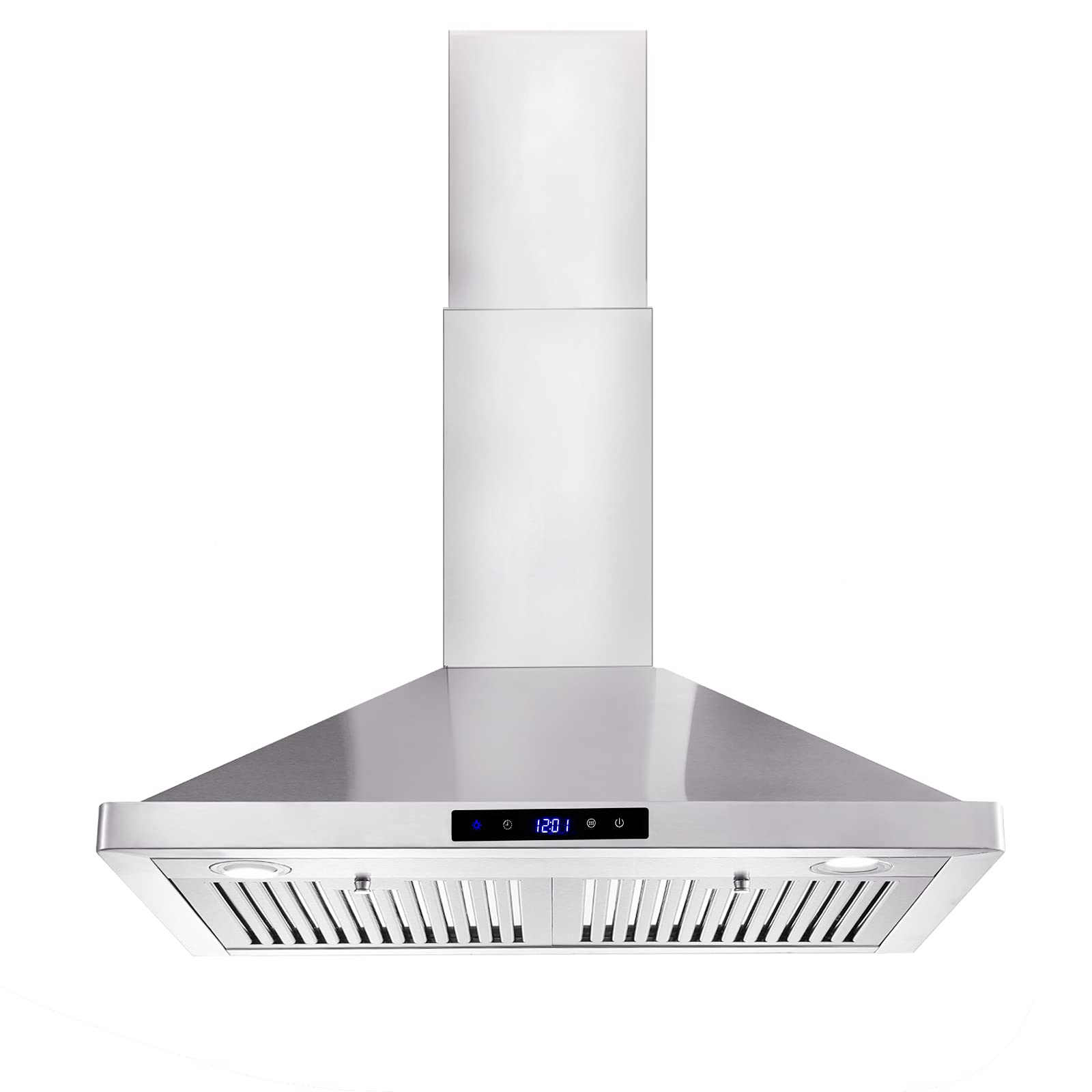 Tieasy Wall Mount Range Hood 30 inch Kitchen Hood 700 CFM with Ducted ...