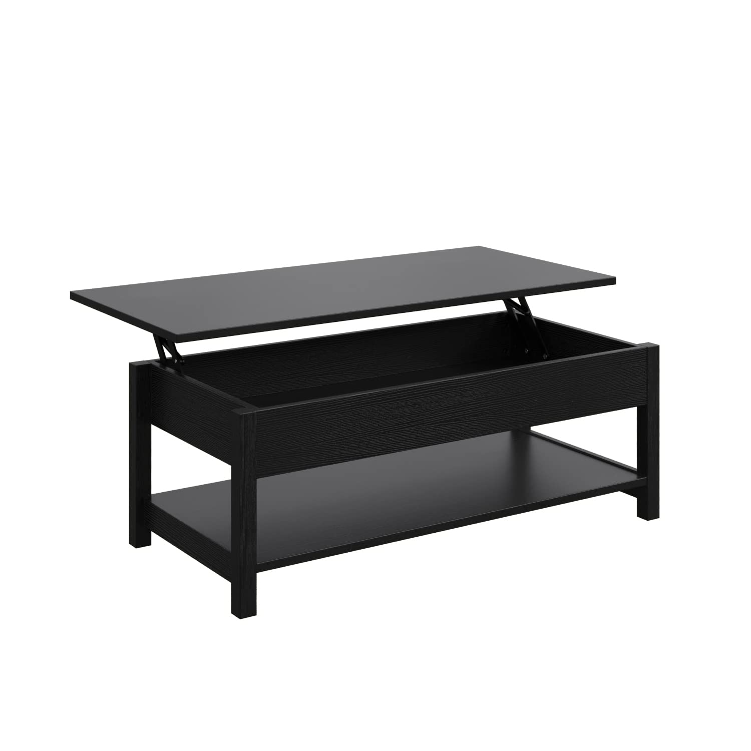 Panana Lift Top Coffee Table with Hidden Compartment & Open Storage ...