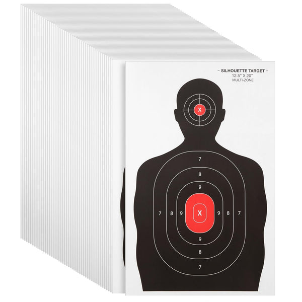 Juvale 50 Pack Paper Shooting Targets for Range, Bulk for Hunting, Sil ...