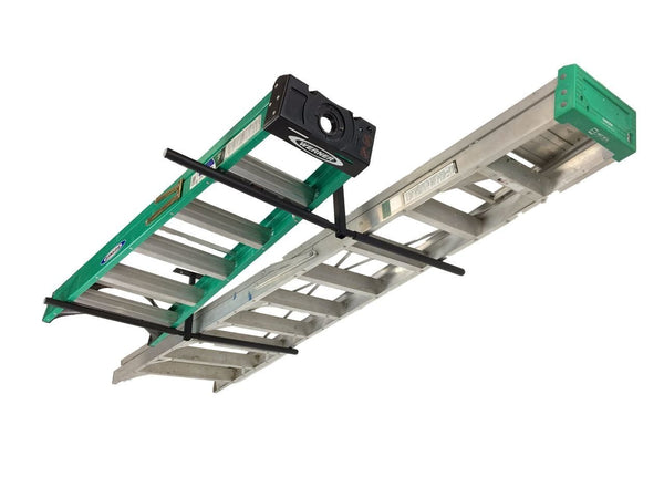StoreYourBoard Adjustable Overhead Ladder Rack – Garage Organizer Ladd ...