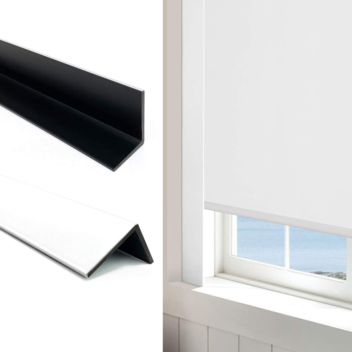 Keego 100% Blackout PVC Light Blocking Strips for Window Shades - Bloc ...