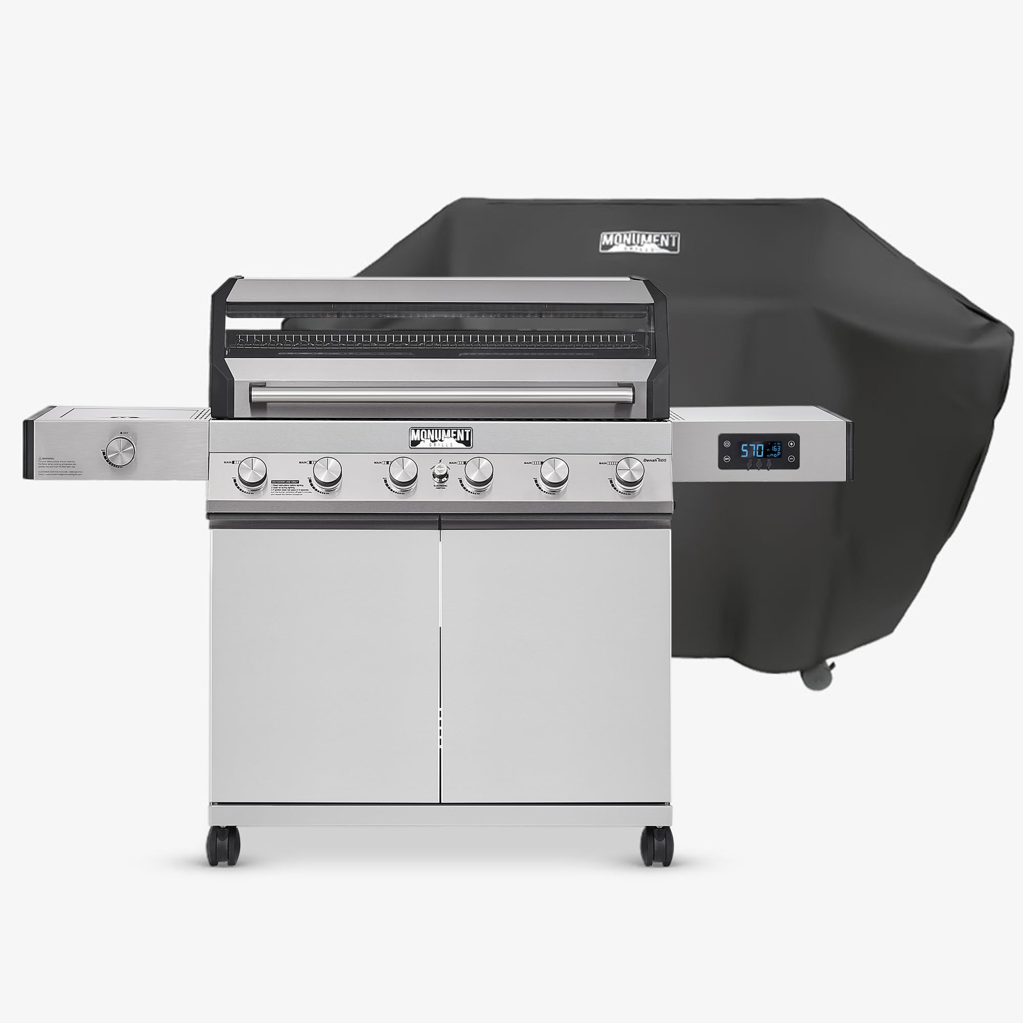 Monument Grills 6-Burner Convertible Natural Gas Smart bbq Grill ...