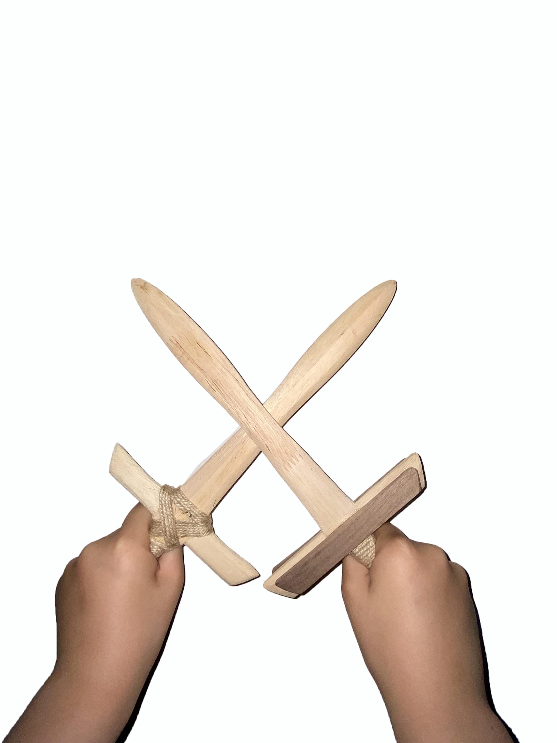 2 Pieces - Handmade Wooden Crafts, 12-inch Prop Wooden Sword. Role Play ...