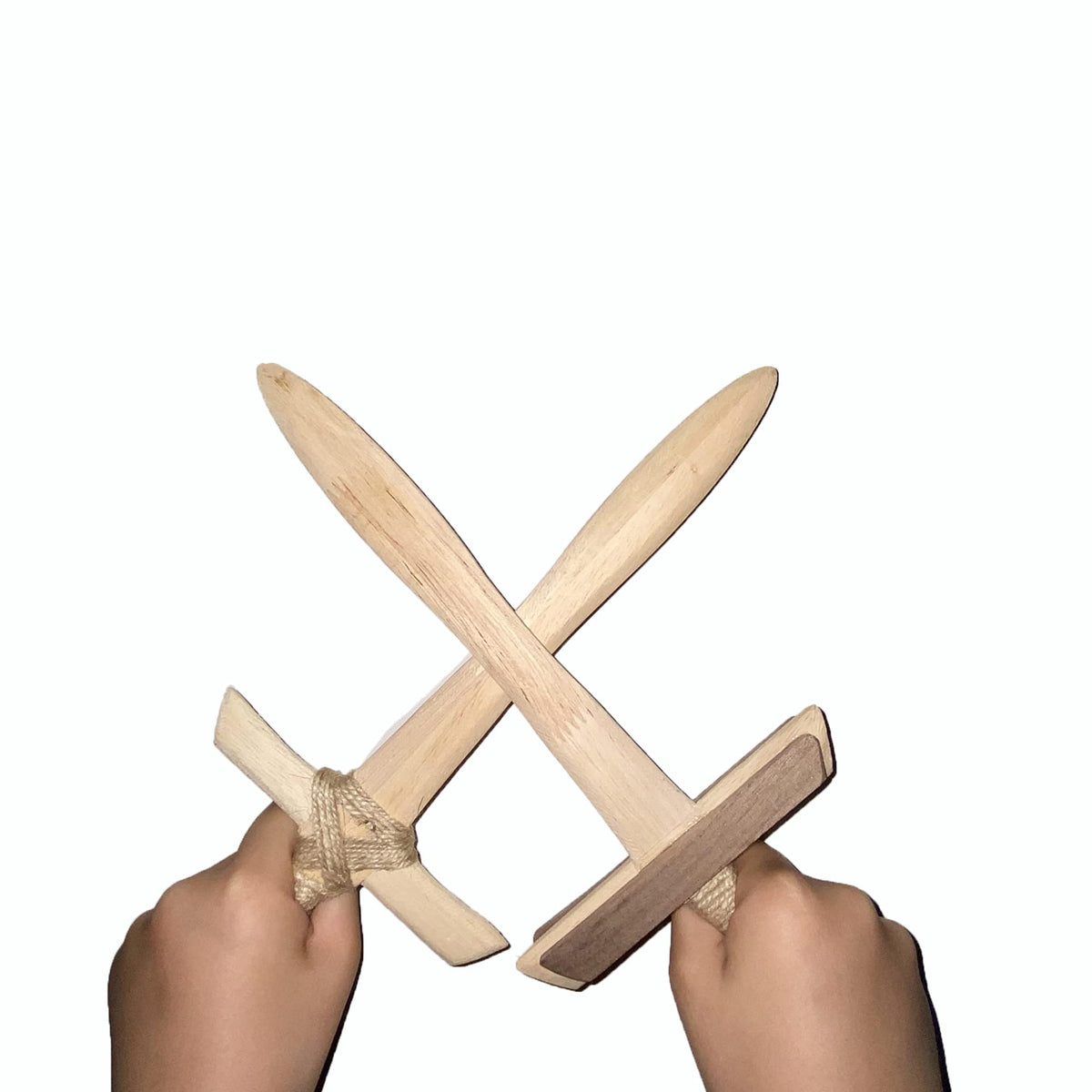 2 Pieces - Handmade Wooden Crafts, 12-inch Prop Wooden Sword. Role Pla ...