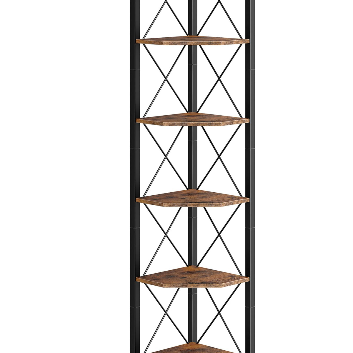 CHOEZON 6-Tier Corner Shelf, Corner Bookcase, 66.9" Tall Vertical Disp ...