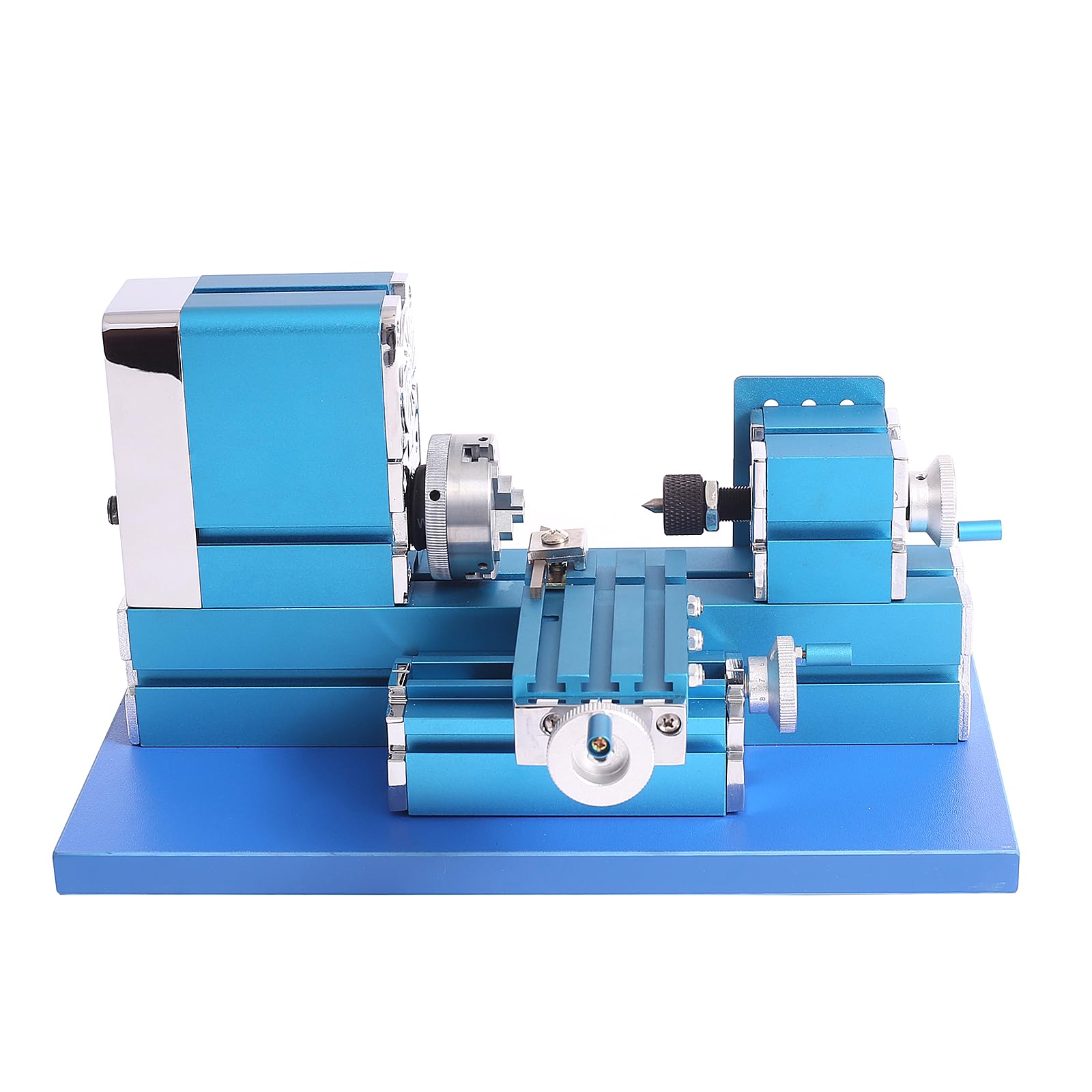Mini Metal Lathe Machine, Motorized Metalworking DIY Tool Benchtop Wood ...