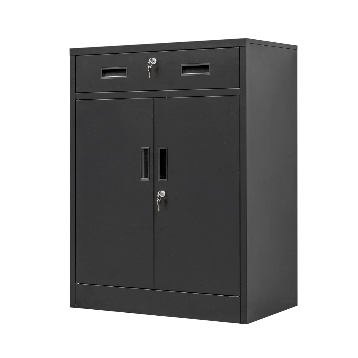 BESFUR Locking Storage Cabinet, Metal Cabinet with Oversized Drawer, O ...