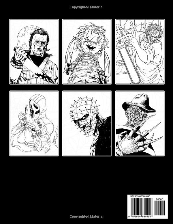 Horror Coloring Book: The World of Scary Creatures and Creepy Serial ...