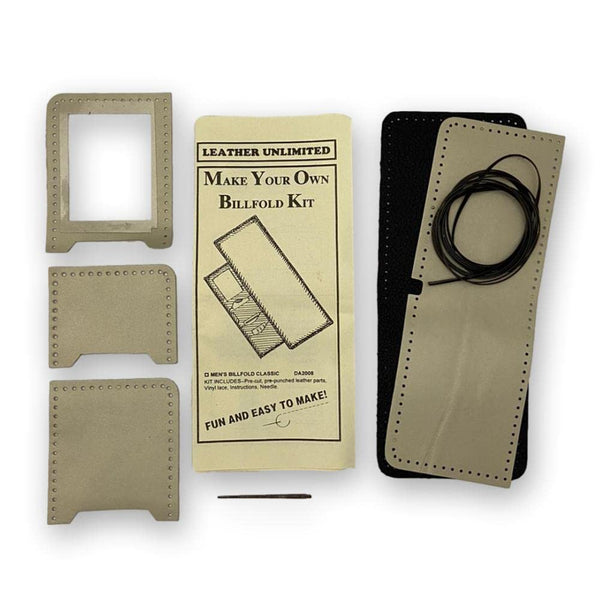 Make Your Own Leather Billfold Wallet Kit - DIY Leather Accessory - Me ...