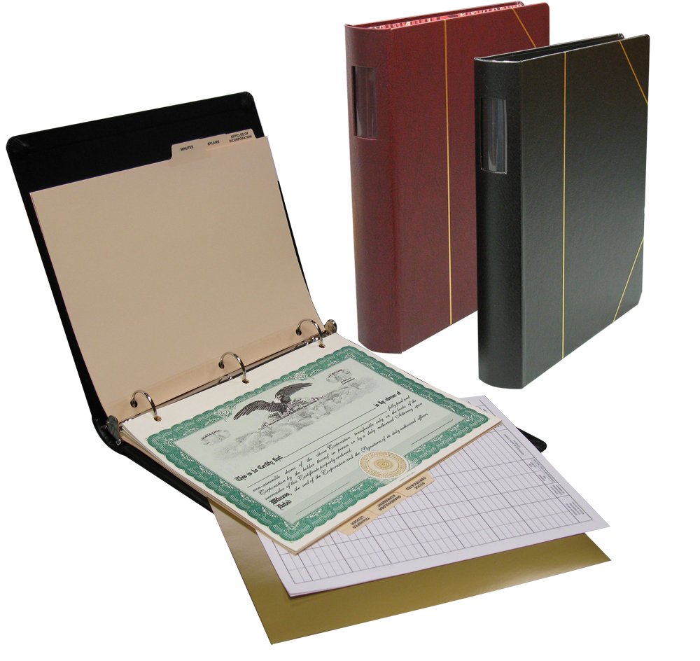 Corporate kit VP Combo (Corporation): Minute Book Binder, Stock Certif ...