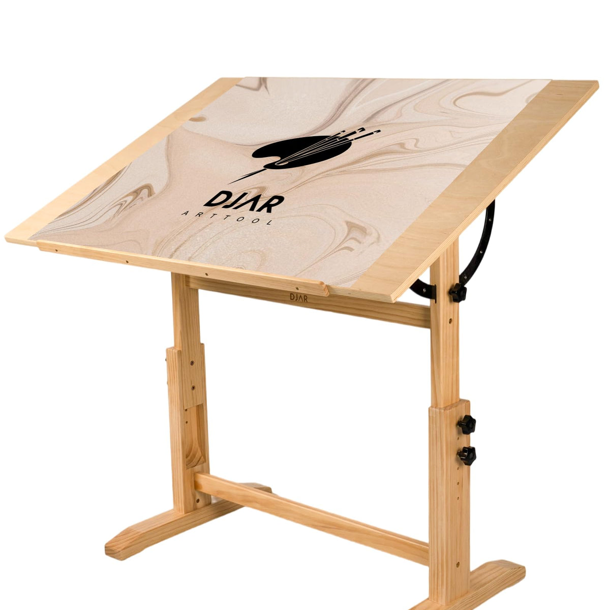 DJAR Adjustable Wooden Drawing Table, 42"x30" Artist Drafting Desk for ...