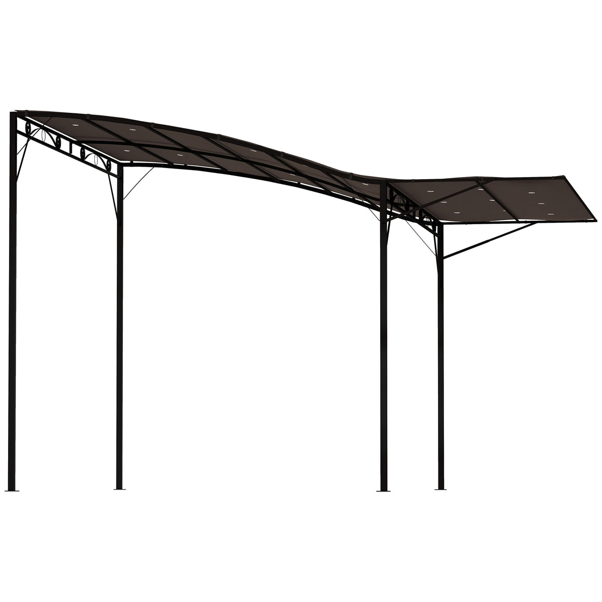 Outsunny 10' x 8' Outdoor Pergola and Patio Gazebo, Extendable Side Aw ...