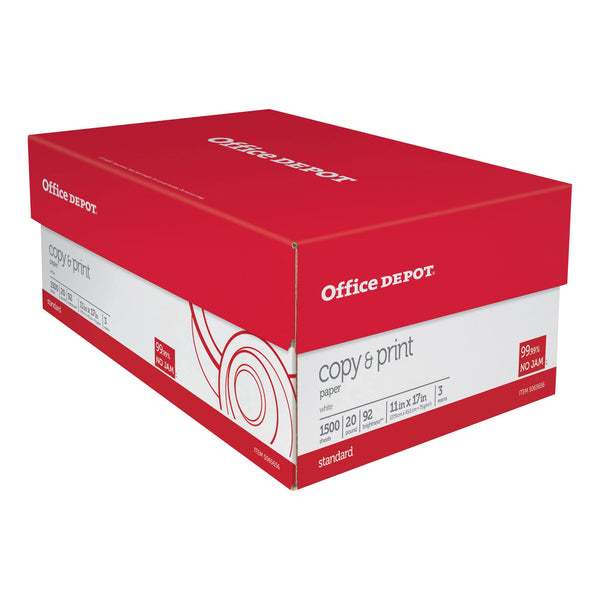 Office Depot® Copy And Print Paper, Ledger Size (11" x 17"), 92 Bright ...