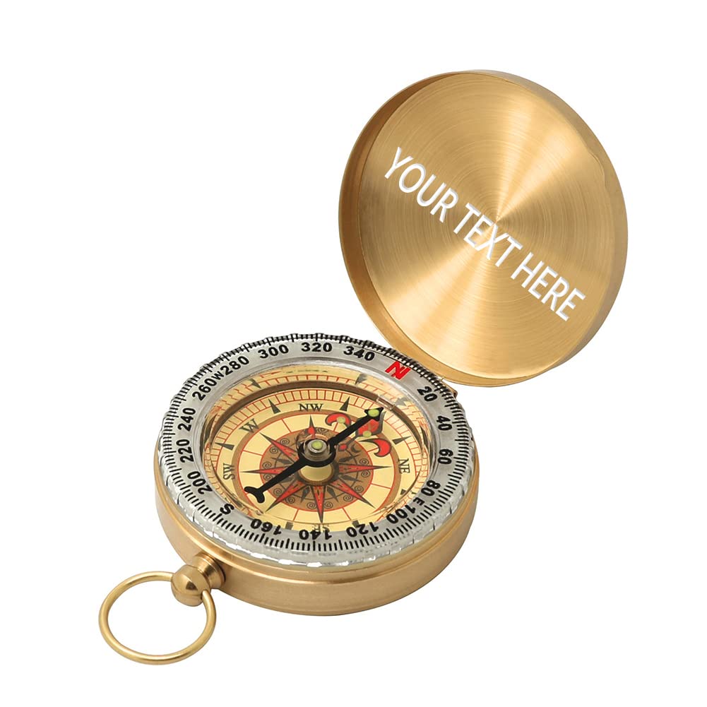 Personalized Copper Compass for Him Custom Engraved Camping Survival ...