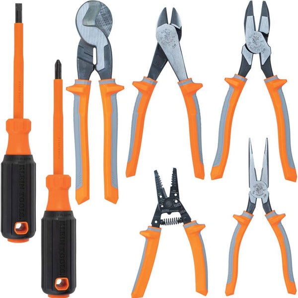 Klein Tools 9421R 1000V Insulated Plier Tool Set with 3 Pairs of Plier ...