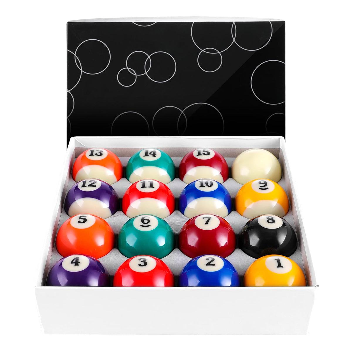 HMQQ Billiard Balls Set 2-1/4" Regulation Size Pool Table Balls for Re ...