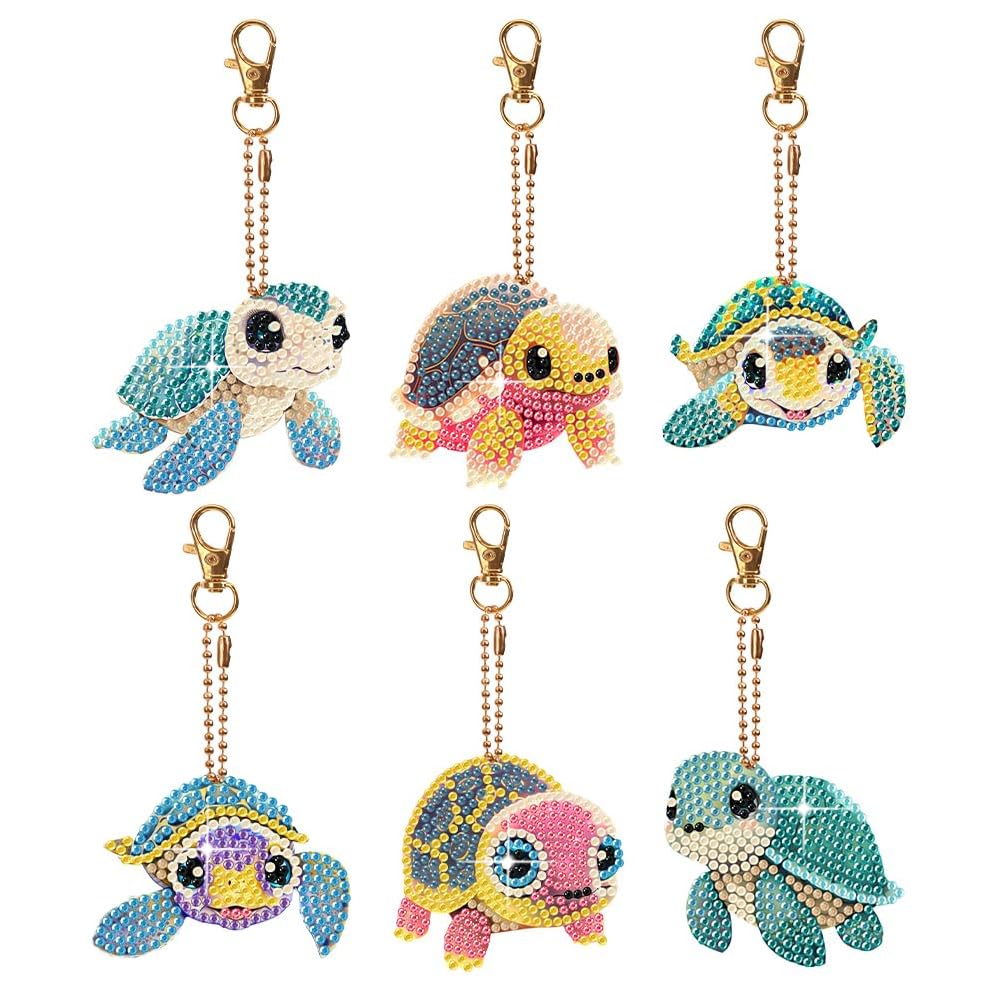 JBTM24 Diamond Painting Keychains Kits, Double Sided Diamond Art Keyri ...