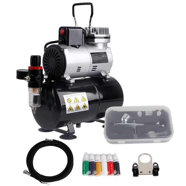 Timbertech ABPST08K Airbrush Compressor Complete Set with Upgraded Coo ...