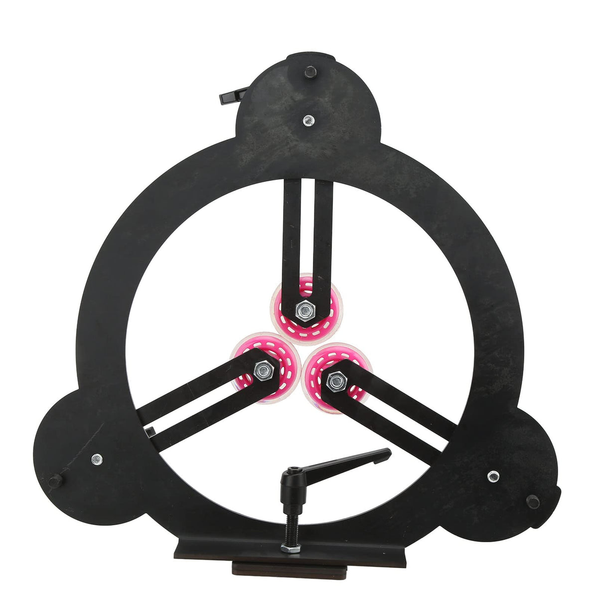 Woodturning Steady Rest Adjustable Wheel Position Round Steel Turning ...