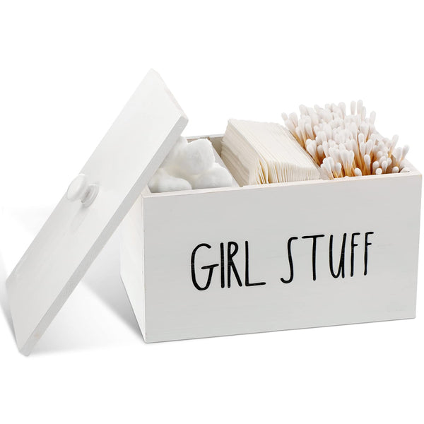 Otuuz Tampon Holder for Bathroom with Lid Tampon Storage Pad Container ...