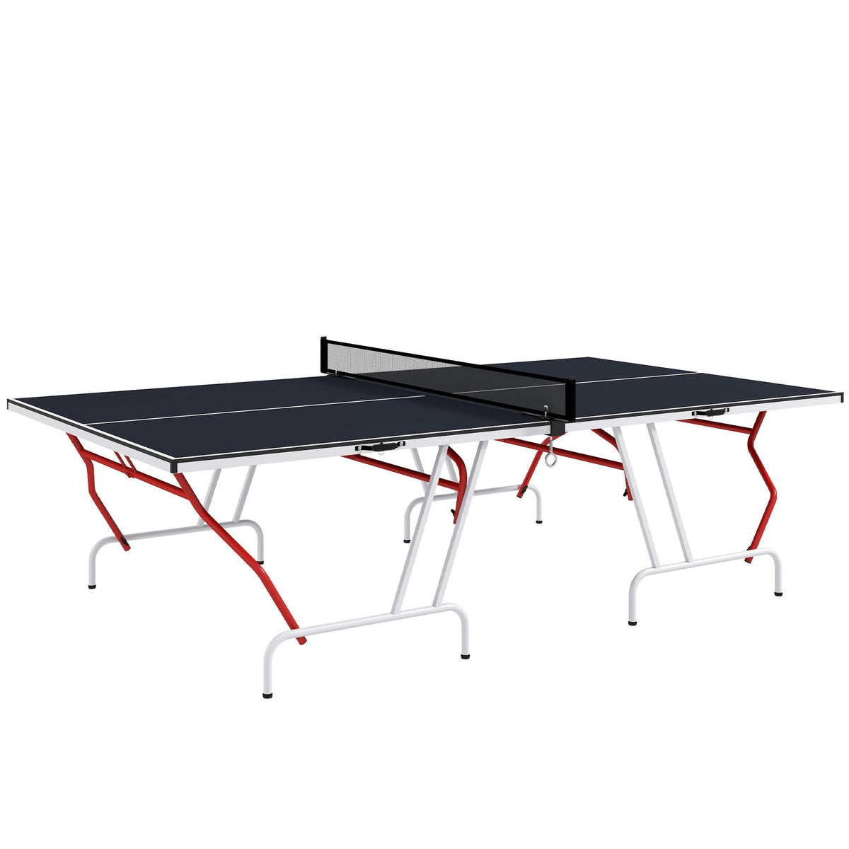 Soozier Full Size Ping Pong Table, Folds into Quarters, Portable Table ...