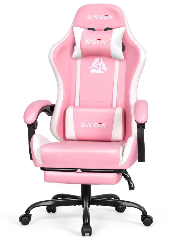 N-GEN GAMING Video Gaming Chair with Footrest High Back Ergonomic Comf ...