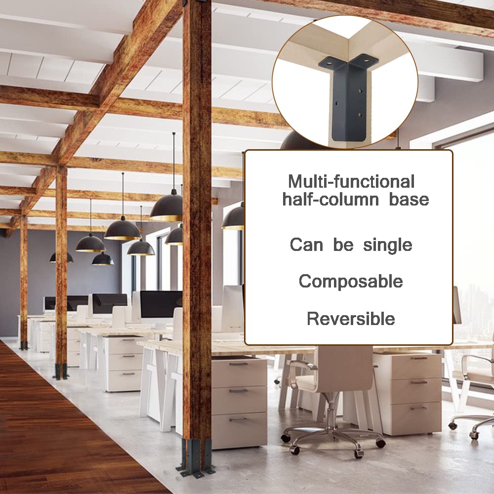 Wpbhk 4Pcs Adjustable Deck Post Anchor Base Brackets Fit 1.5x1.5,2x2,2 ...