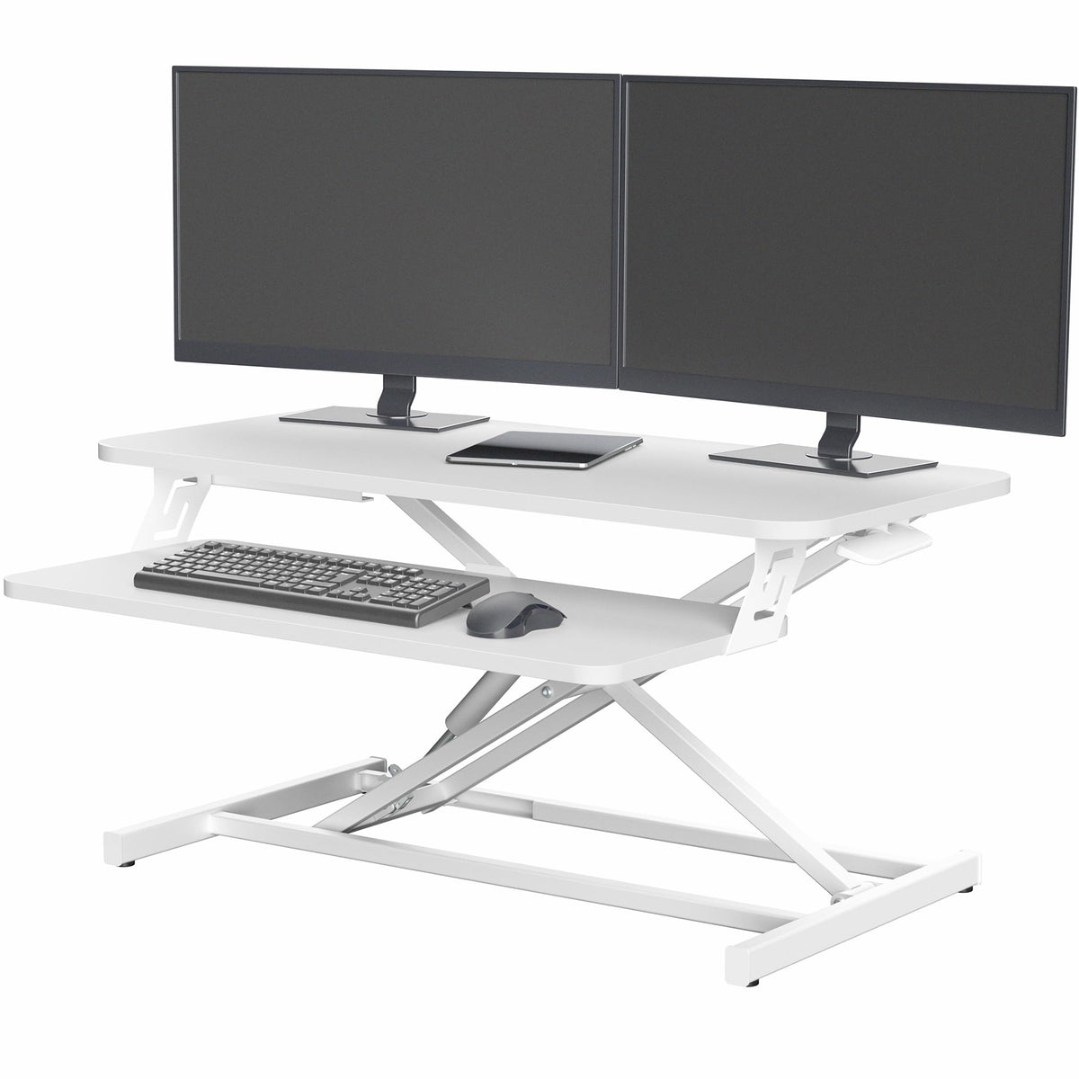 VIVO Desk Converter 32 inch Height Adjustable, MDF Wood Sit to Stand R ...