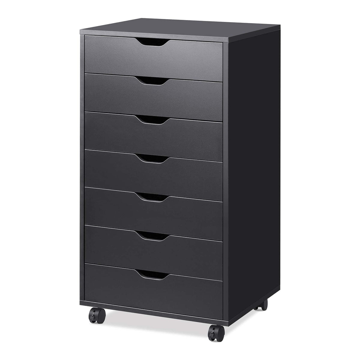 DEVAISE 5-Drawer Chest, Wood Storage Dresser file Cabinet with Wheels ...