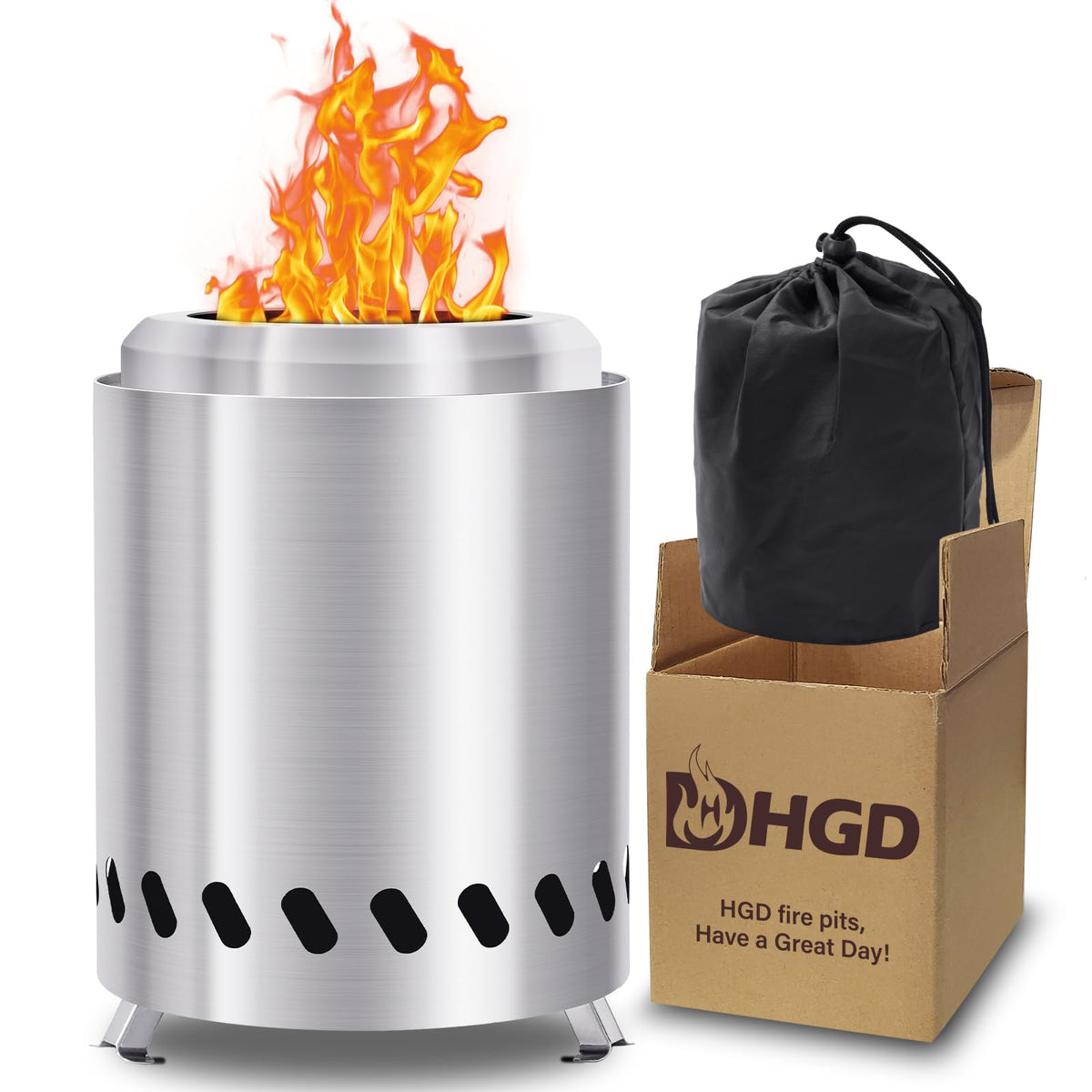 HGD Tabletop Fire Pit, Smokeless Firepit Outdoor, Mini Fire Pit for wi ...